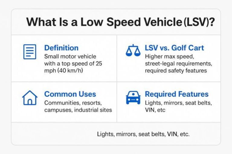 What Is a Low Speed Vehicle (LSV)? Definition, Uses, and Compliance Guide